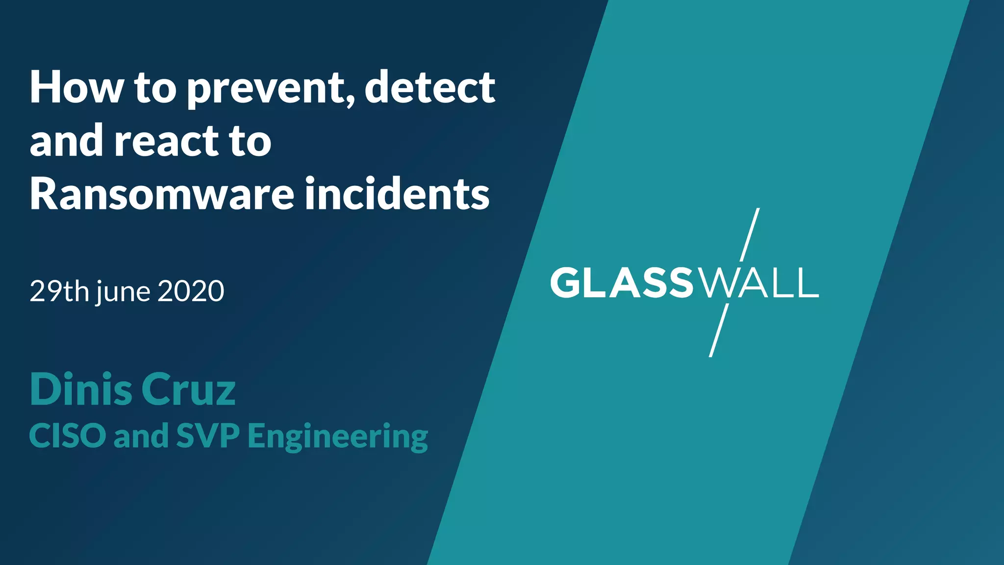 Glasswall - How to Prevent, Detect and React to Ransomware incidents | PDF