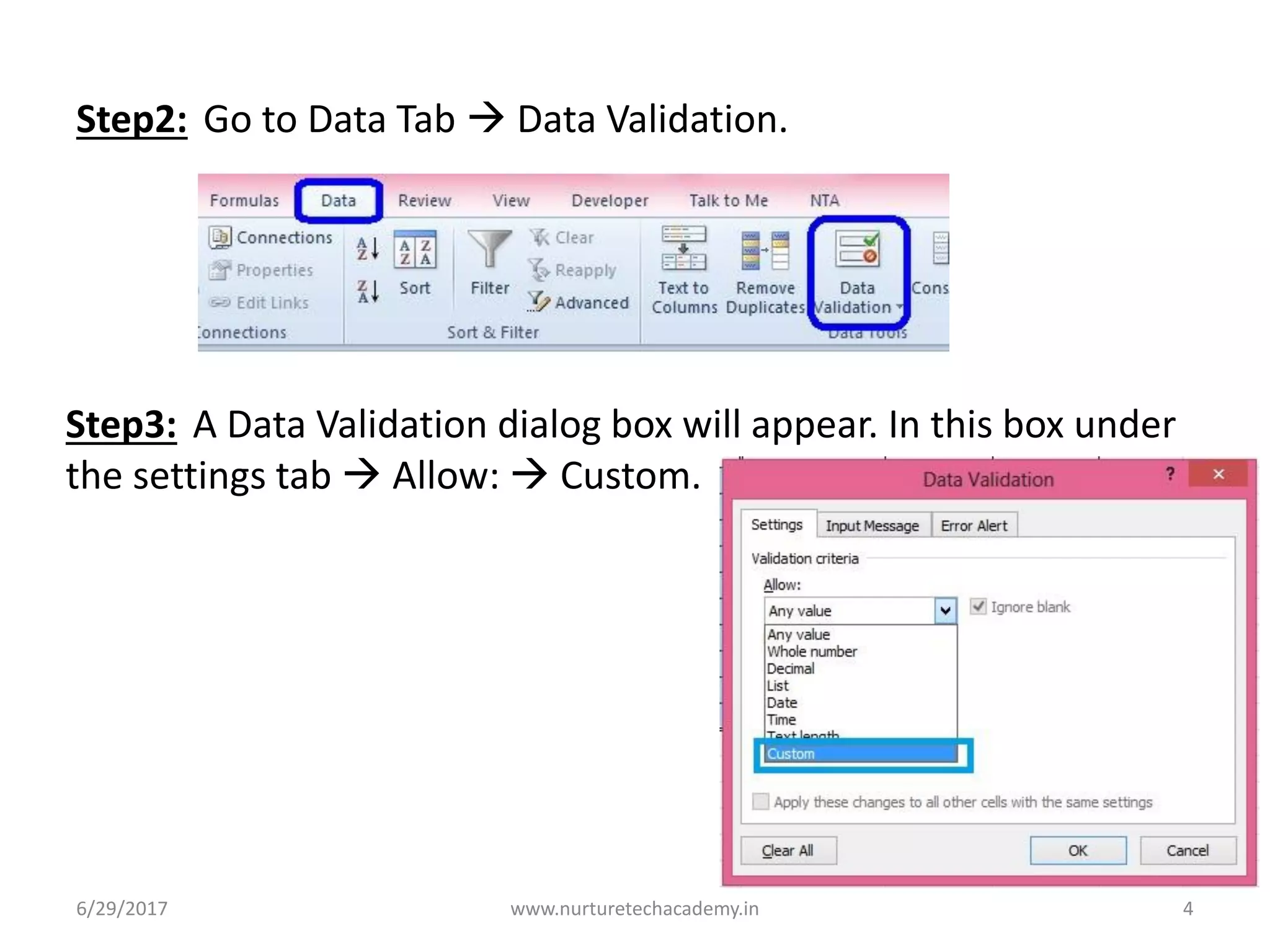 How to prevent duplicate values in a range nta | PPT