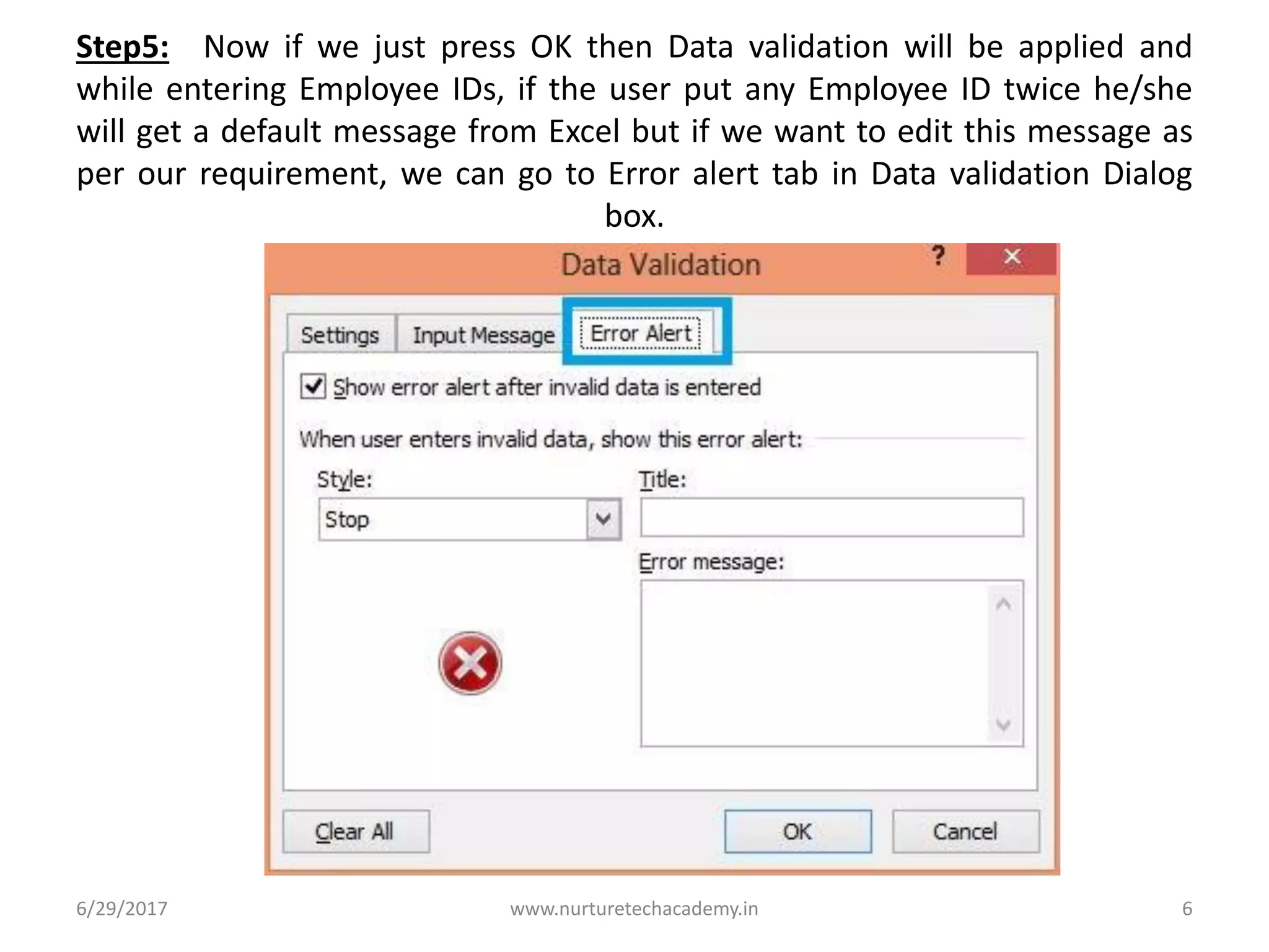 How to prevent duplicate values in a range nta | PPT