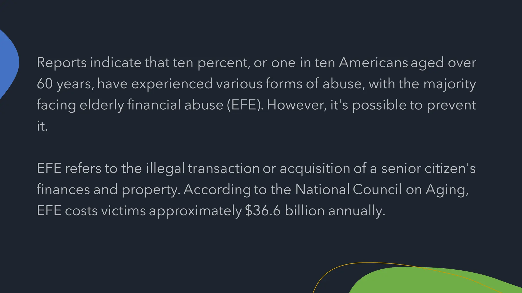 How to Prevent Elderly Financial Abuse (Presentation) | PDF