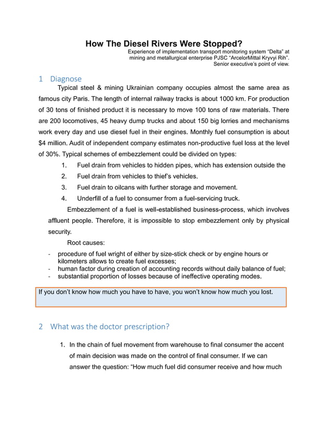 How to prevent fuel loss. | PDF