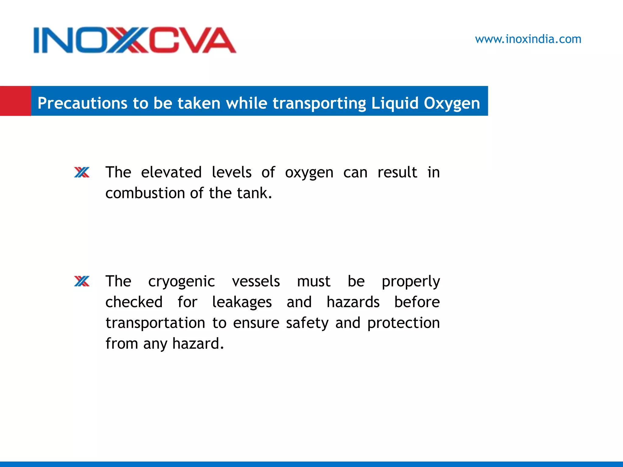 How to prevent hazards caused by liquid oxygen during transportation | PPTX