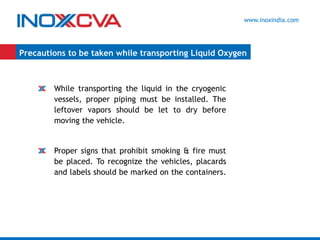 How to prevent hazards caused by liquid oxygen during transportation | PPTX