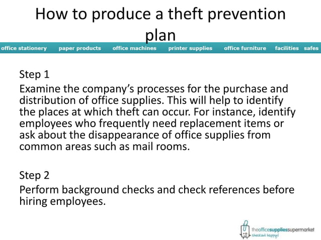 How to prevent office theft | PPTX