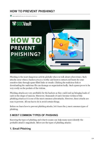 HOW TO PREVENT PHISHING? | PDF
