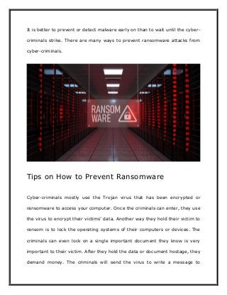 How to Detect Ransomware Spread And Prevent It | PDF