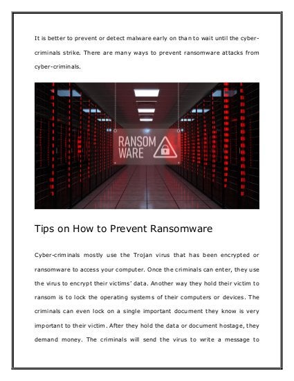 How to Detect Ransomware Spread And Prevent It | PDF