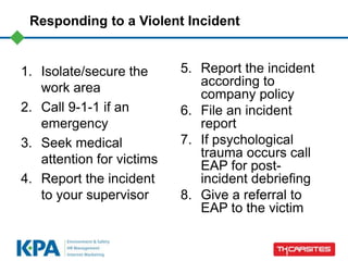 How To Prevent Workplace Violence | PPTX