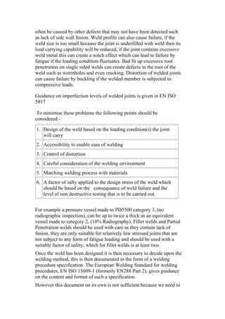 How to prevent weld failure | DOC