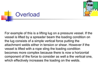 How to prevent weld failure | PPT | Beadwork | Arts and Crafts
