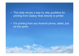 How to print from android phone & tablet | PPT | Free Download