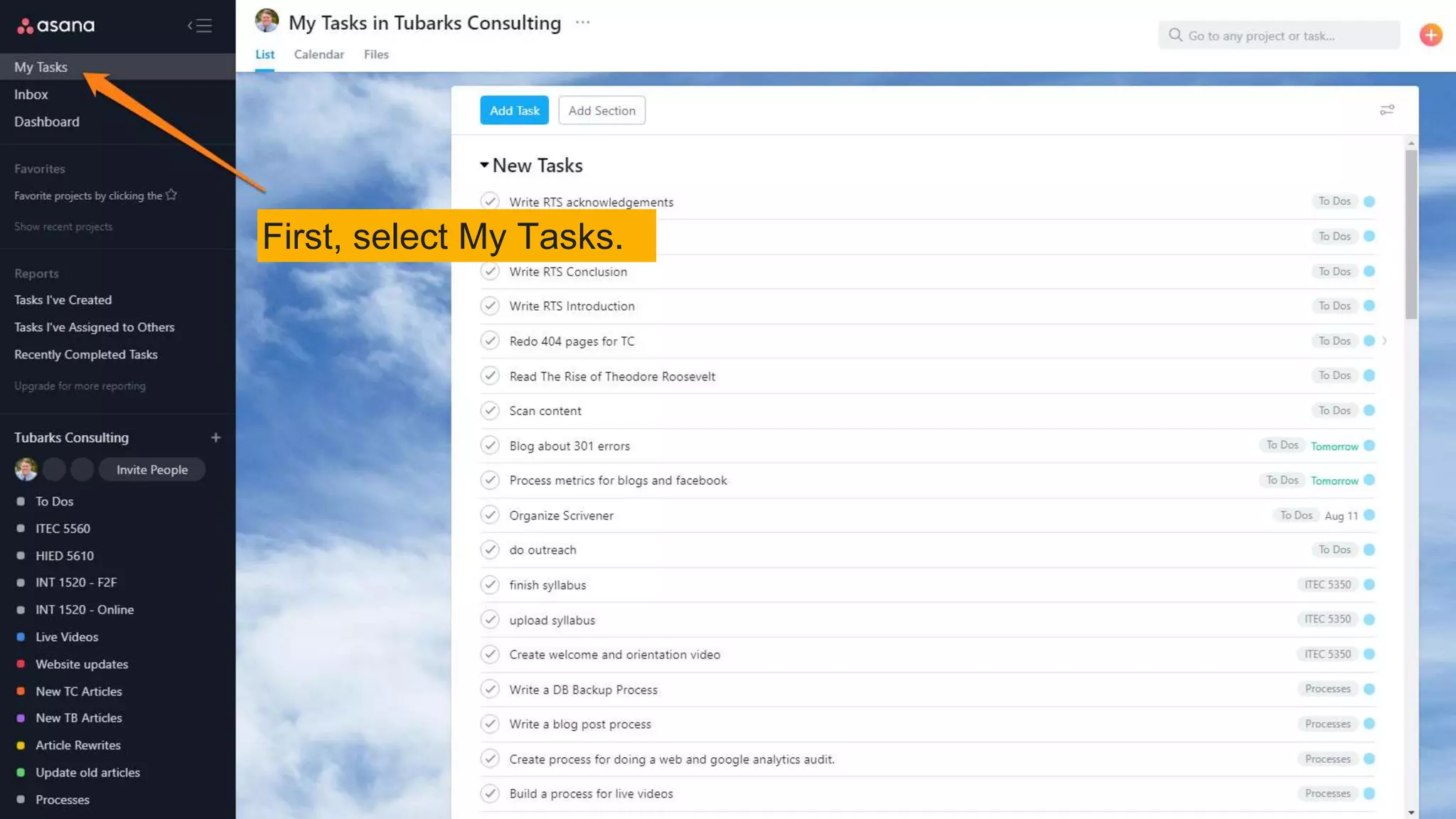 How to print out an asana task list | PPTX