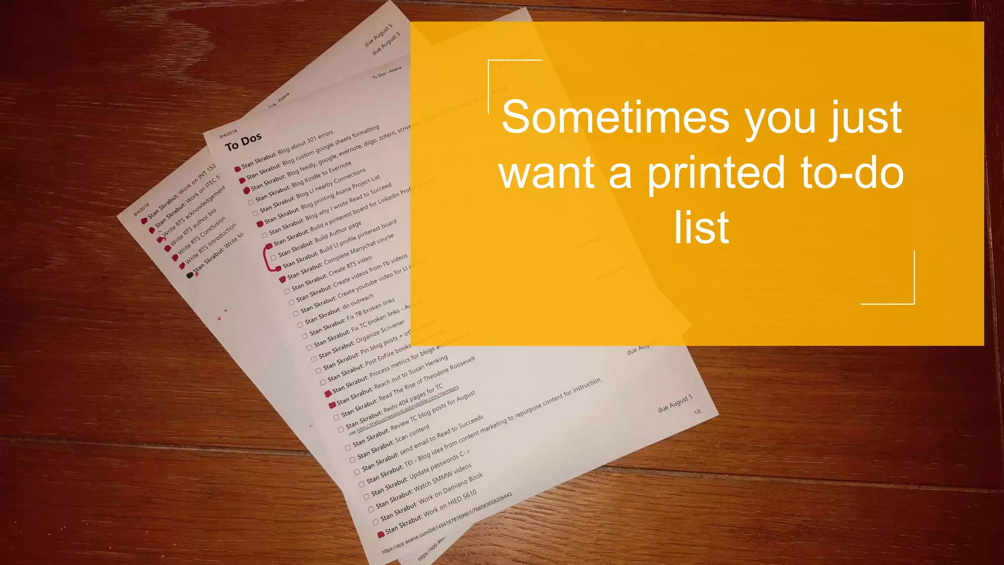 How to print out an asana task list | PPT