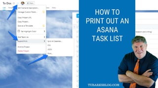 How to print out an asana task list | PPT