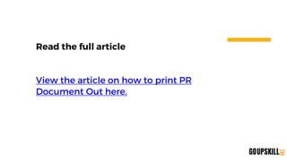 How to Print PR Document in SAP | PPTX