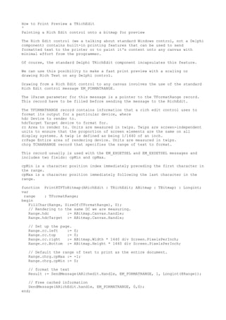 How to print preview a t rich edit | TXT | Desktop Publishing | Computer Software and Applications