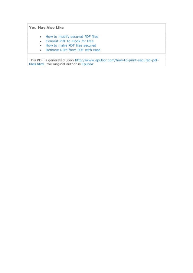 How To Print Secured Pdf Files How To Print Secured Pdf Files