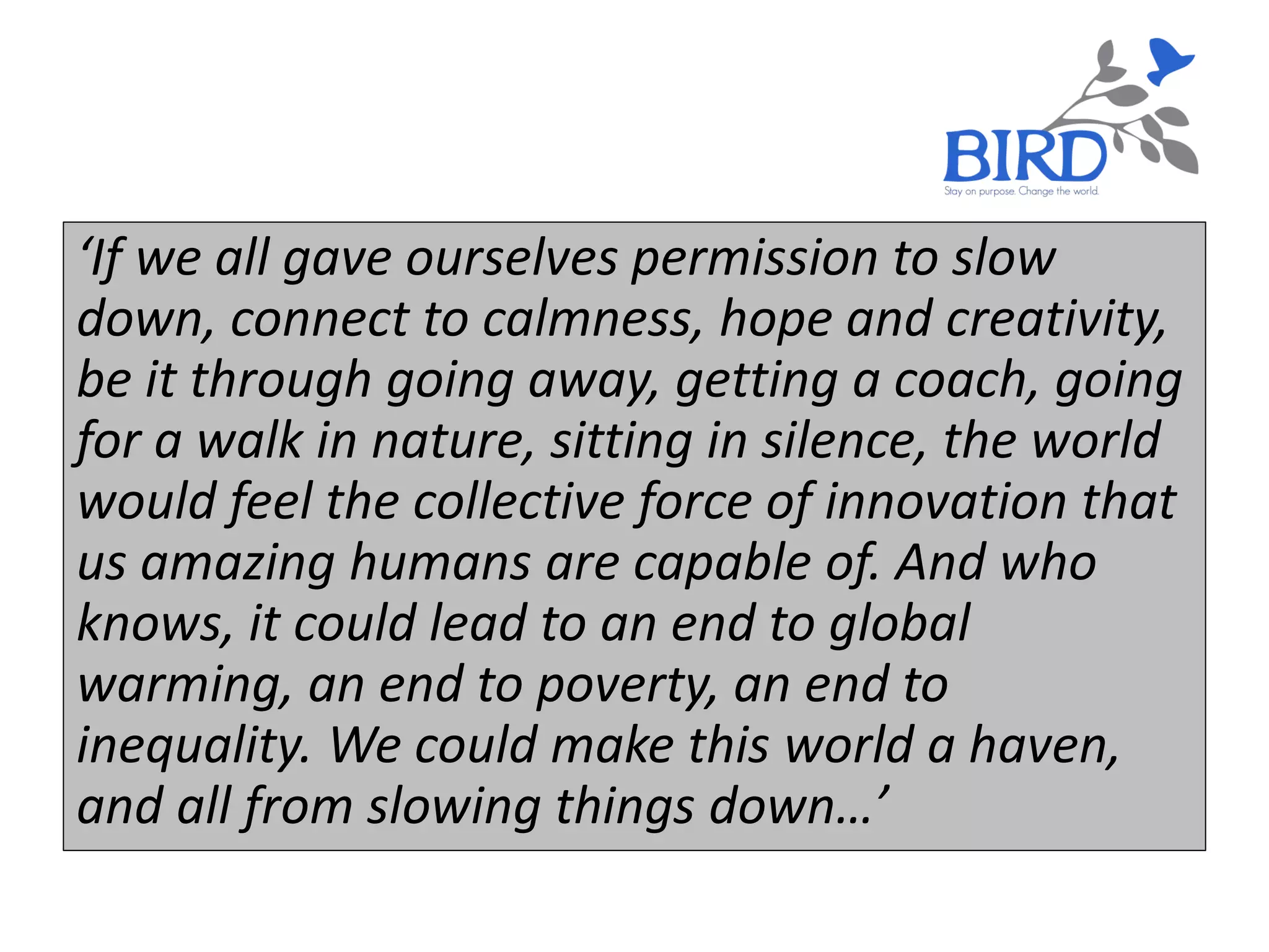 Prioritising self-care in a busy not-for-profit environment | PPT