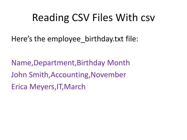 How To Process Csv Files Ppt