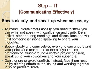 How to professional at work | PPT