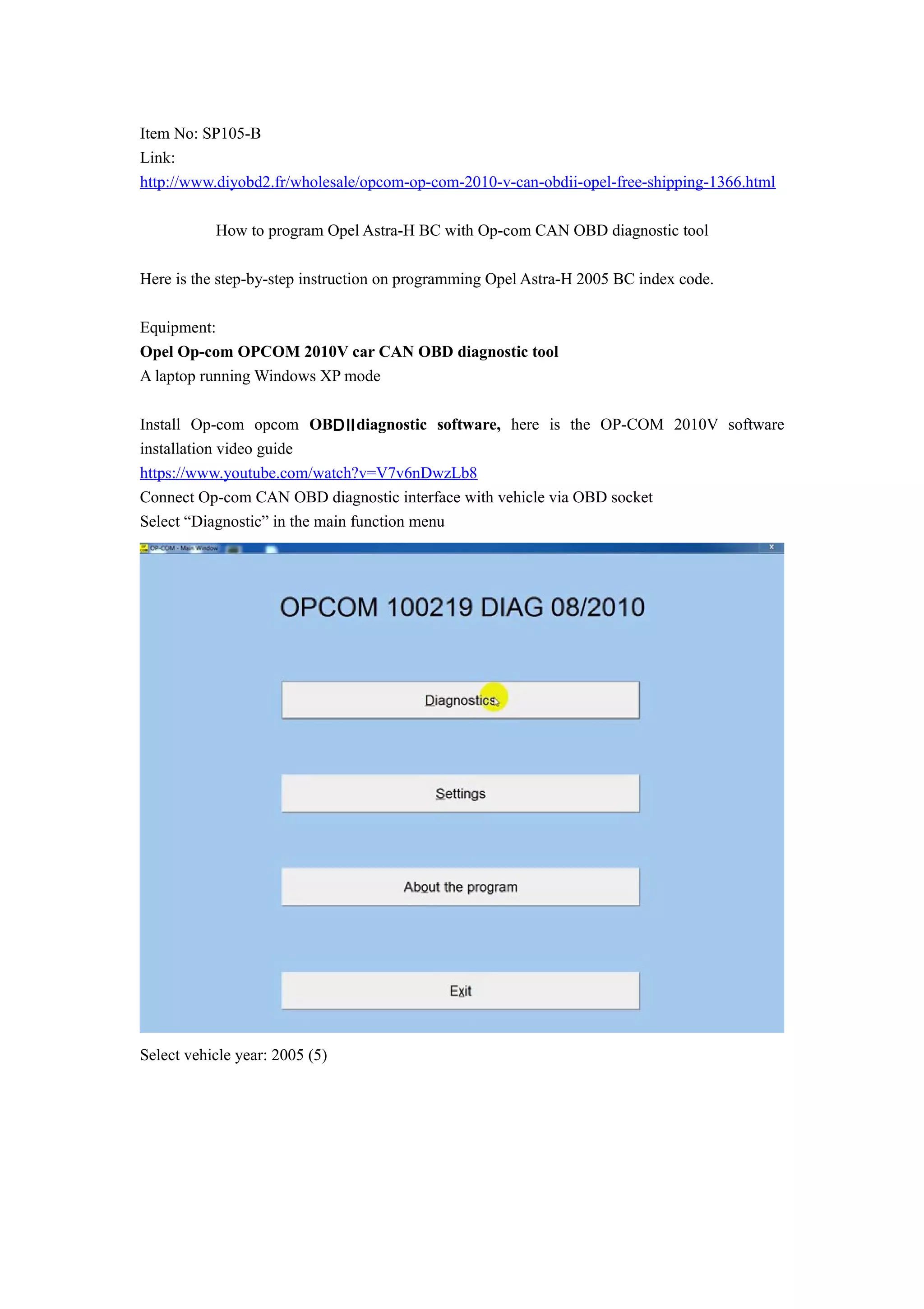 How to program opel astra h bc with op-com can obd diagnostic tool | DOC