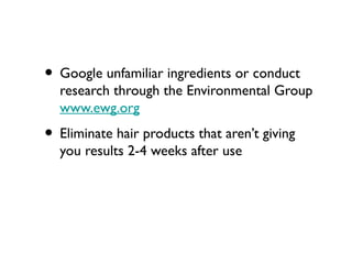 How to Promote Healthy Hair | PPT