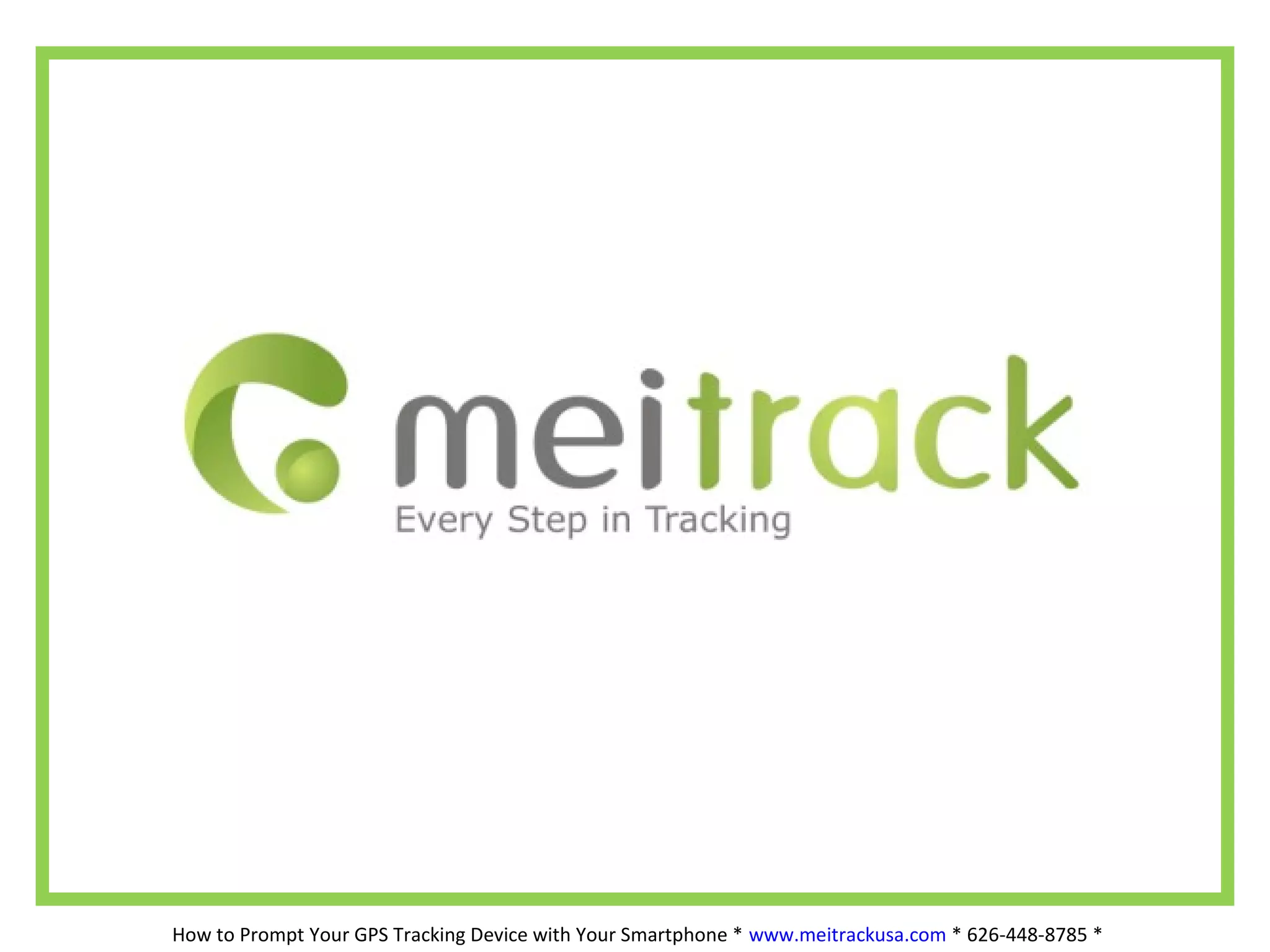 How to Activate Your GPS Tracking System with Your Cell Phone | PPT