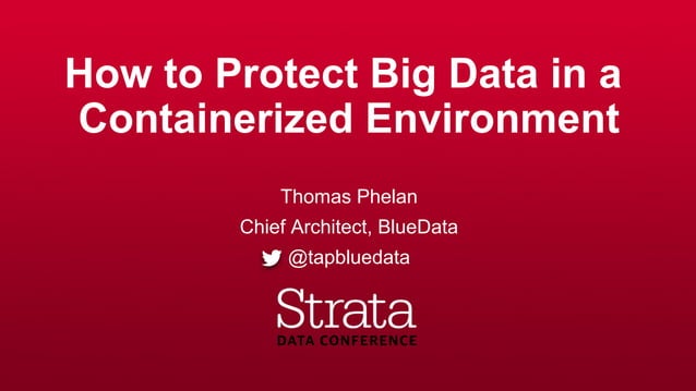 How to Protect Big Data in a Containerized Environment | PPT