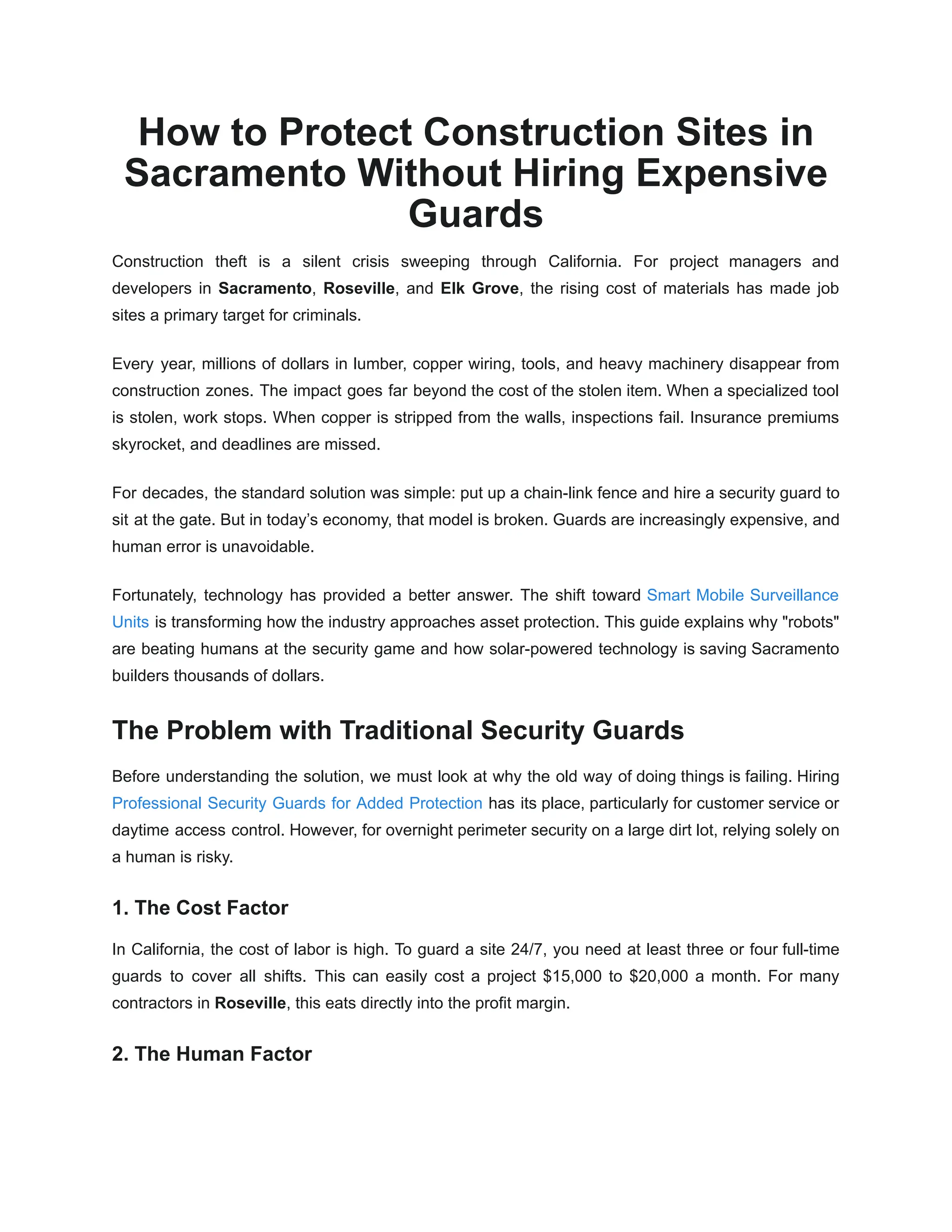 How to Protect Construction Sites in Sacramento Without Hiring ...