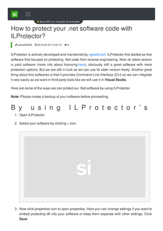 How to protect your .net software code with ILProtector | PDF | Shareware and Freeware ...
