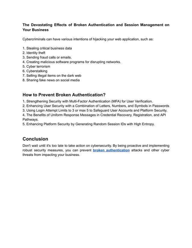 How to Protect Your Company from Broken Authentication Attacks? | PDF ...