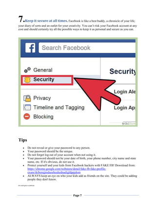 How to protect your facebook account from hackers | PDF