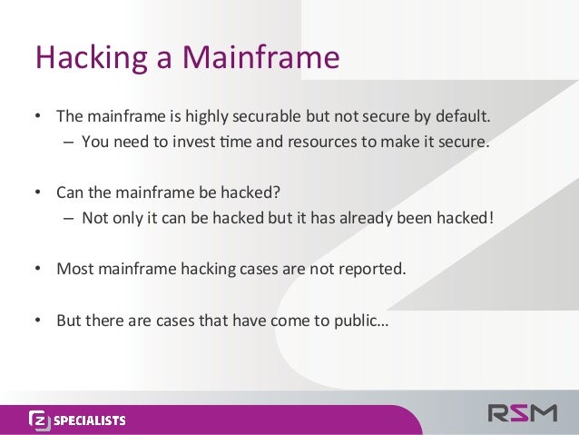 How to Protect Your Mainframe from Hackers (v1.0)