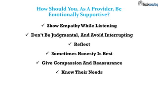 How To Provide Emotional Support To Patients And Their Families? | PDF ...