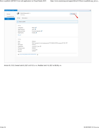 How to publish ASP.NET Core web application via Visual Studio 2019.pdf
