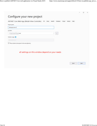 How to publish ASP.NET Core web application via Visual Studio 2019.pdf