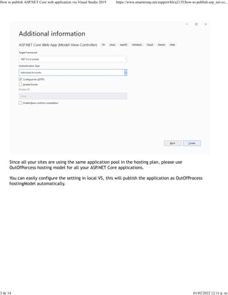 How to publish ASP.NET Core web application via Visual Studio 2019.pdf
