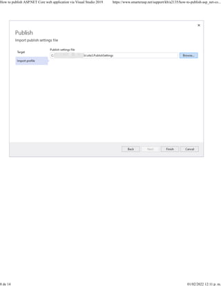 How to publish ASP.NET Core web application via Visual Studio 2019.pdf