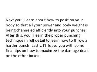 How to Punch Harder: A Complete guide | PPT