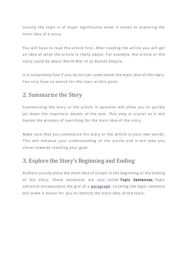 How to quickly catch the main idea of topic | PDF | Internet for ...