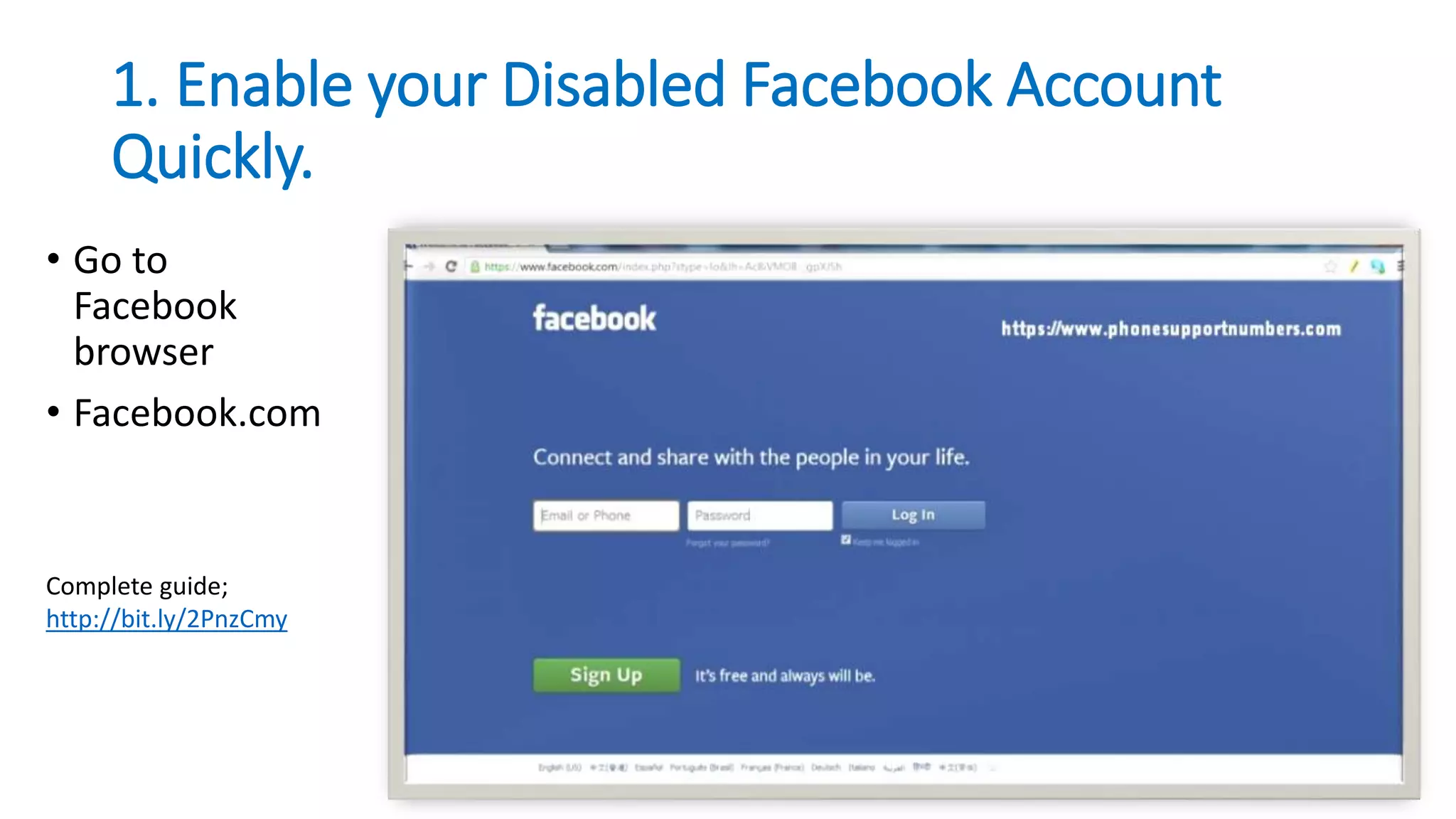 Recover Facebook Account After Being Disabled. | PPT