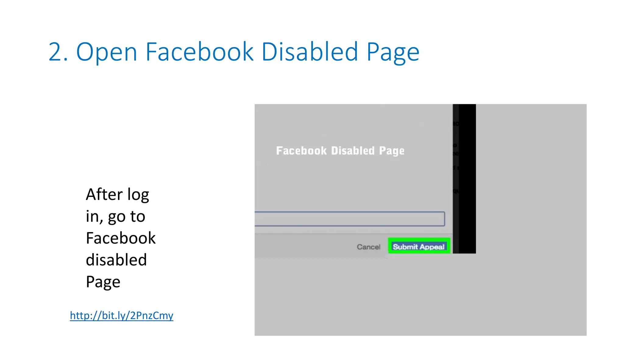 Recover Facebook Account After Being Disabled. | PPT