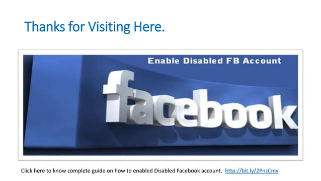 Recover Facebook Account After Being Disabled. | PPT
