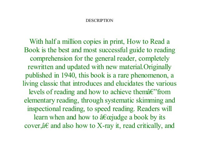 Read [PDF] How to Read a Book: The Classic Guide to Intelligent Readi…