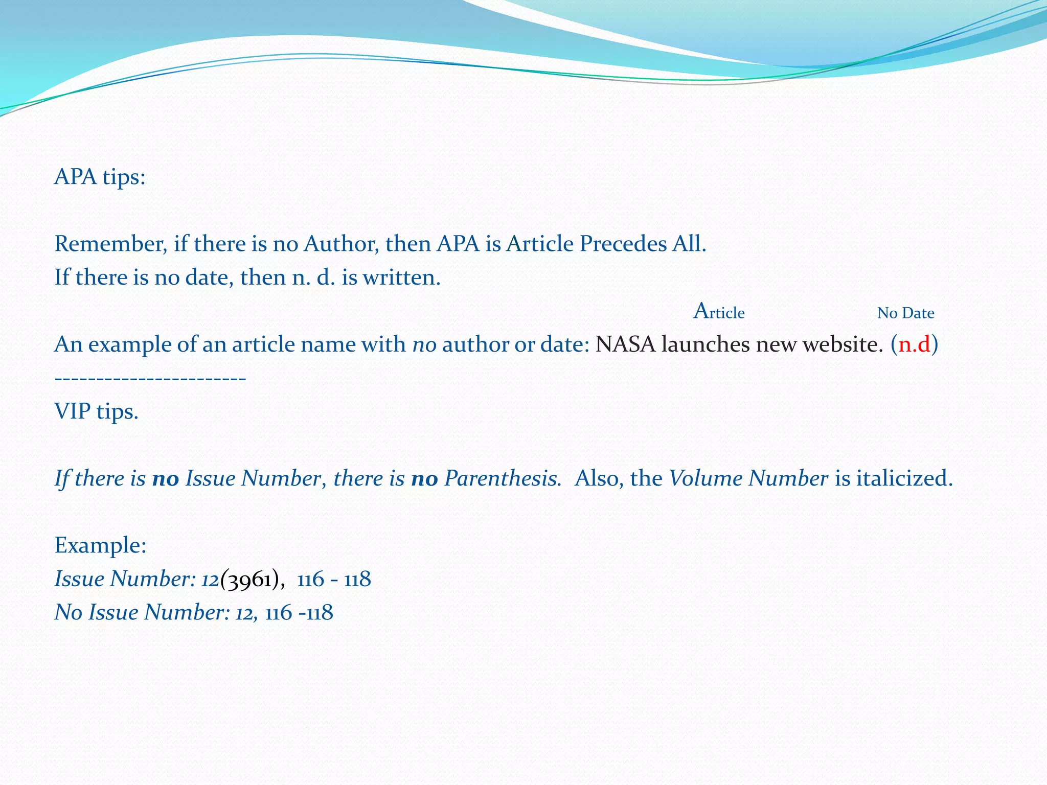 How to read an APA citation | PPT