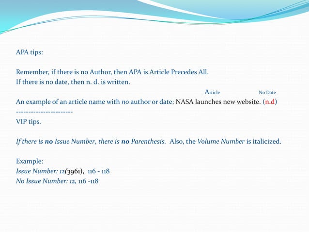 How to read an APA citation | PPT
