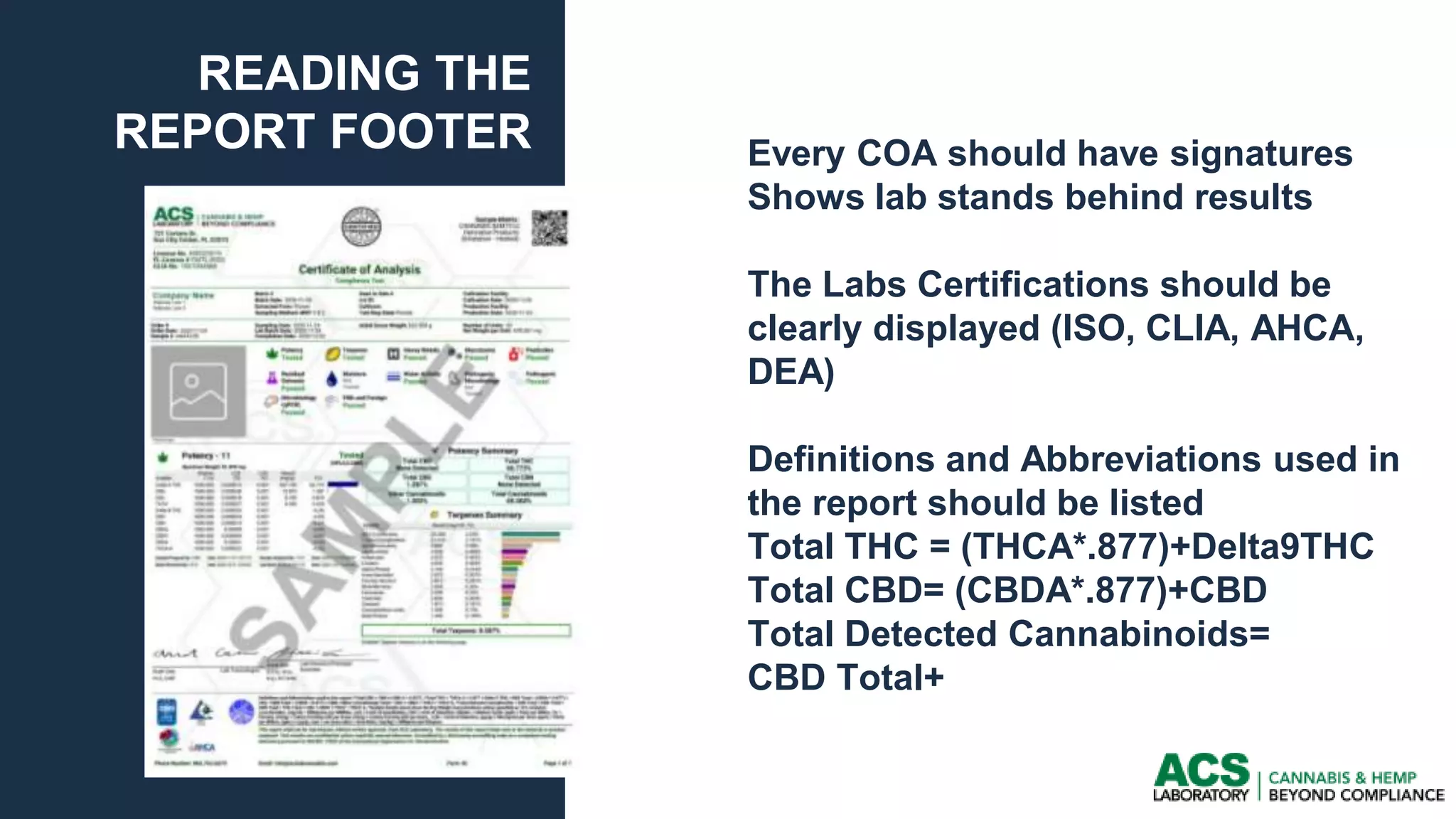 How to Read a COA (certificate of analysis) | PPTX