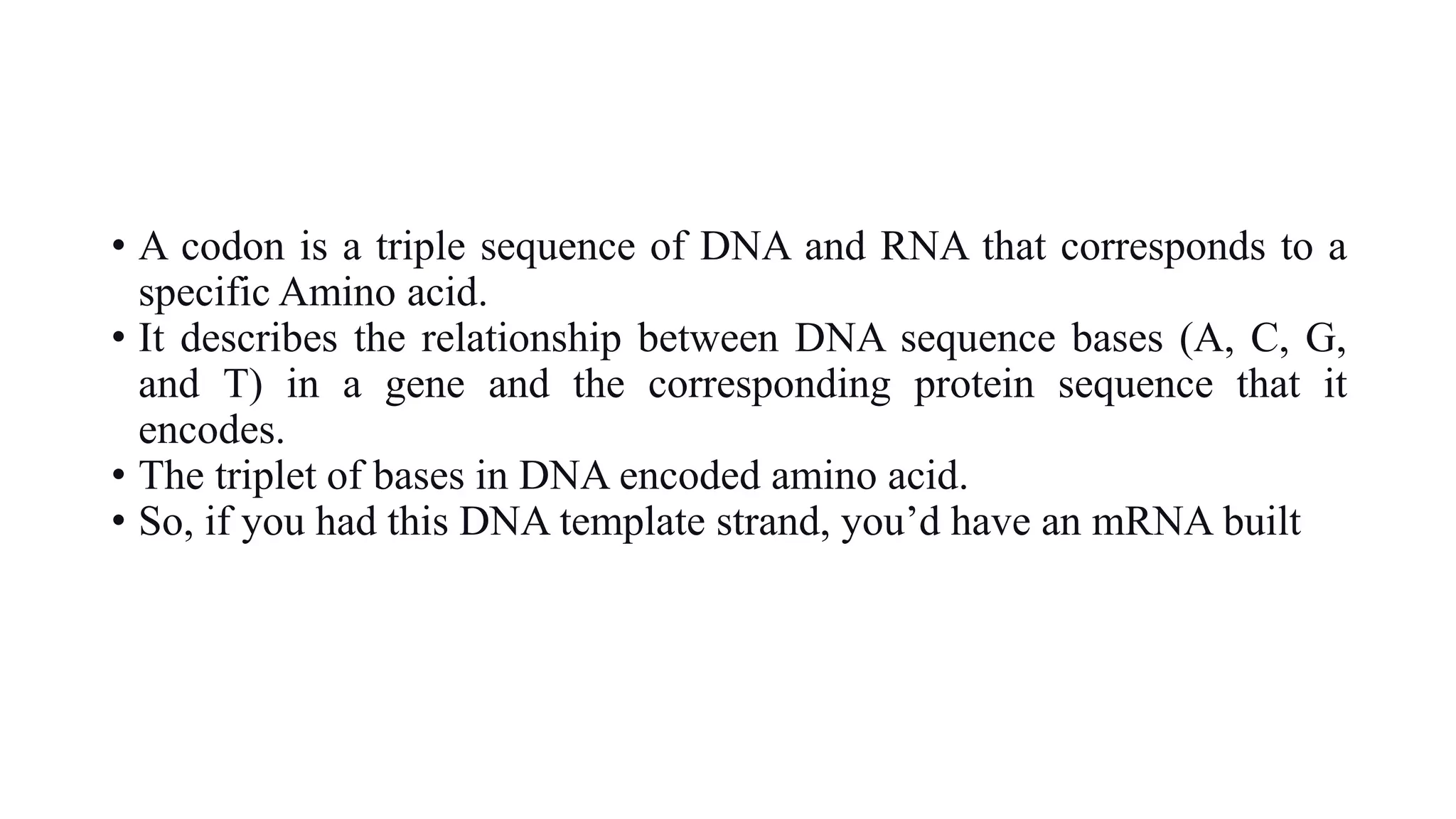 How to read a codons chart | PDF
