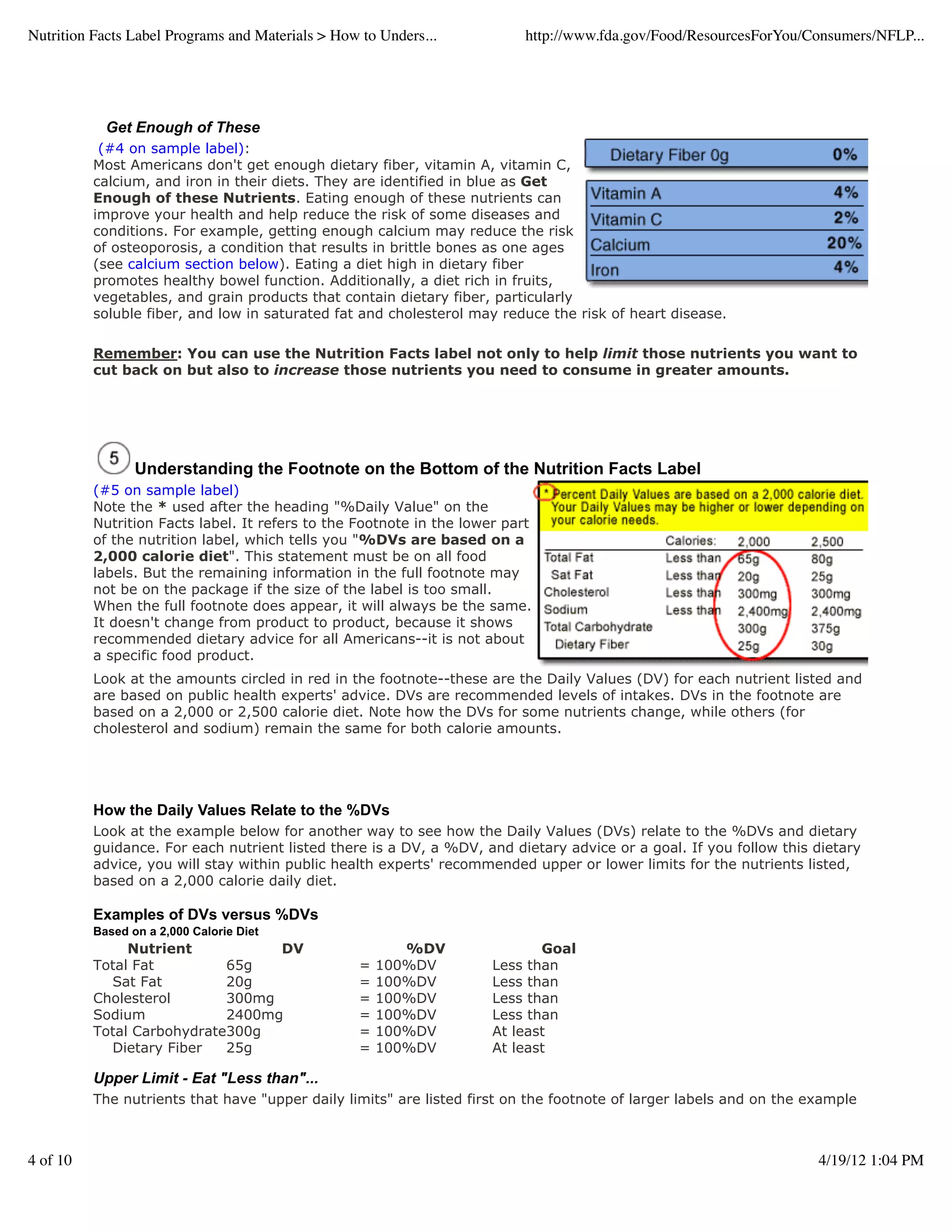 Understanding food labels | PDF