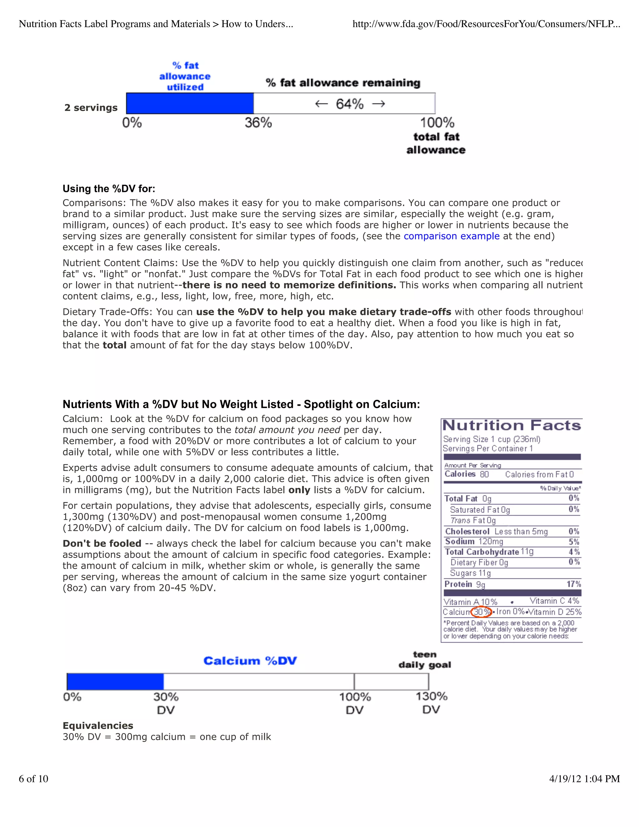 Understanding food labels | PDF